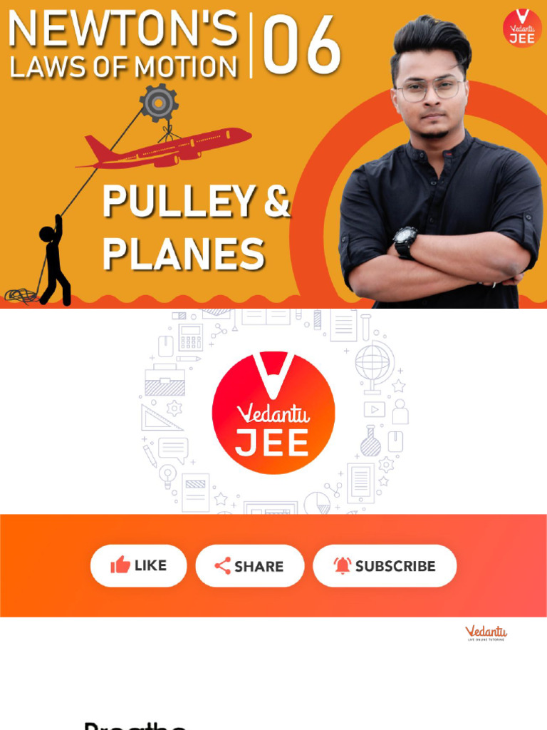 NLM +Pulley+and+Planes+ +lecture+6 | PDF | Tension (Physics) | Mechanics