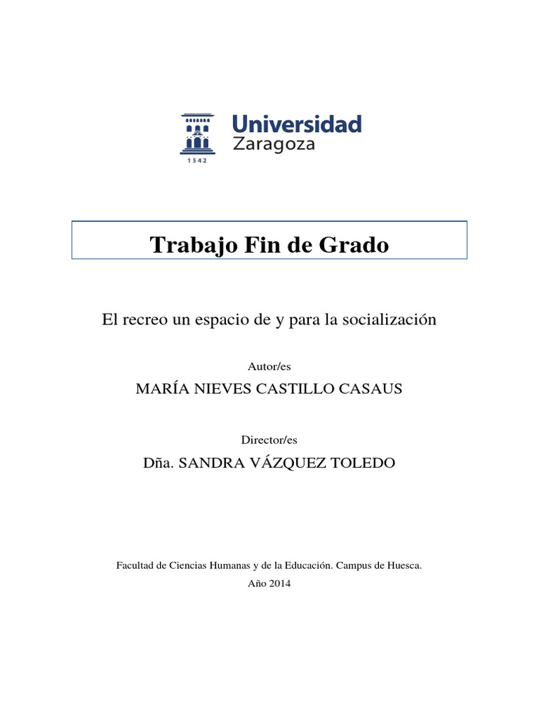 Taz TFG 2014 572 | PDF | Aprendizaje | Sevicio de aprendizaje