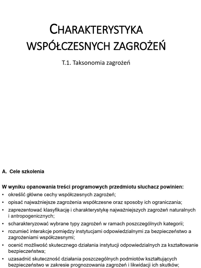 ZK 8250027 T1 Taksonomia Zagrozen Handouts | PDF