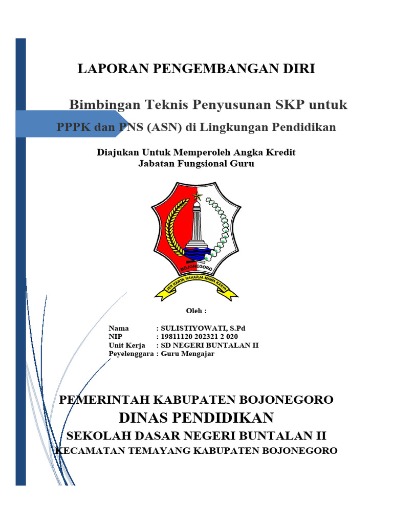 Laporan Pengembangan Diri BIMTEK SKP | PDF | Karier & Perkembangan | Bisnis