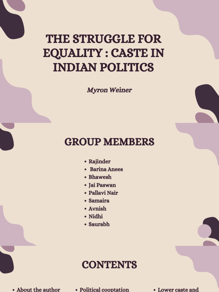 The Struggle For Equality Caste in Indian Politics - 20231201 - 105224 ...
