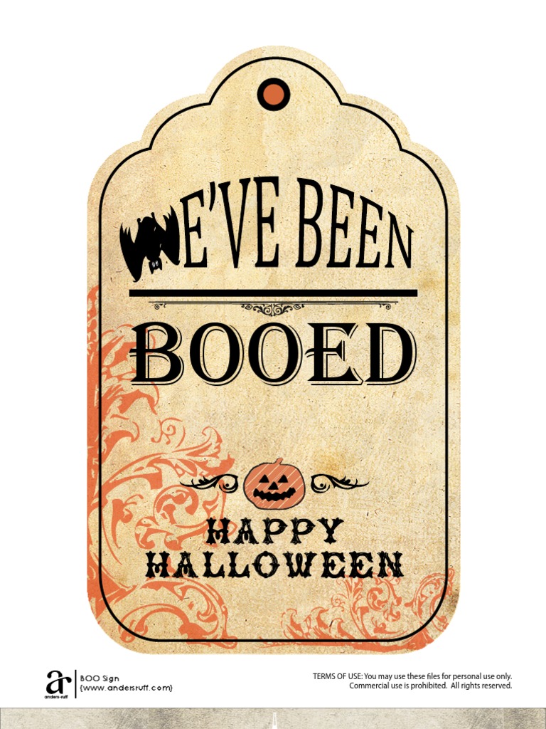 Halloween Neighborhood BOO Sign Free Printable | PDF