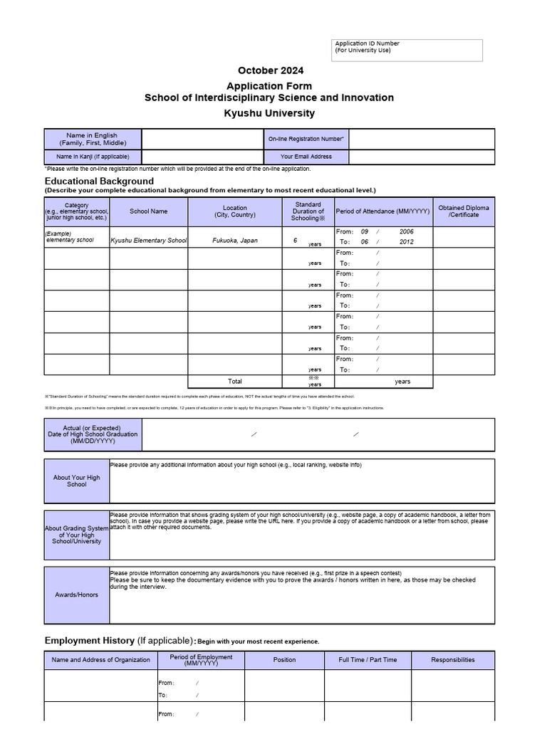ISI - Application Form 2024 | PDF