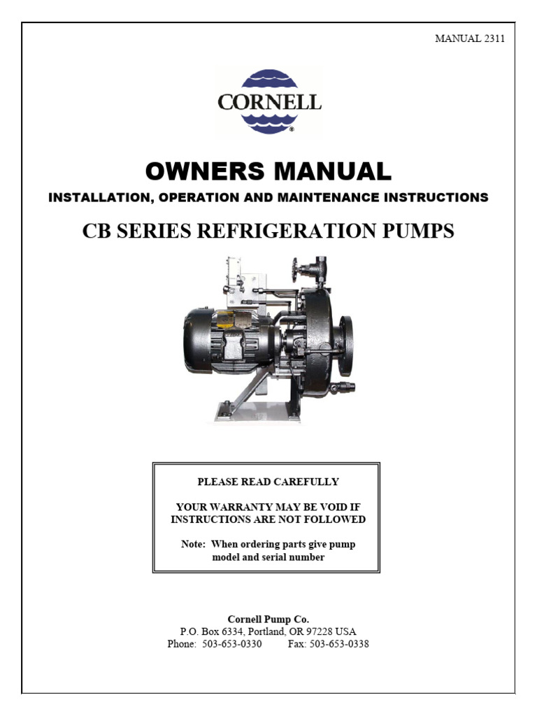 Manual 2311 Cbs Pumps | PDF