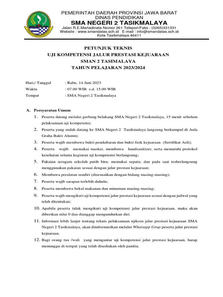 Teknis Ujikom 2023-2024 | PDF