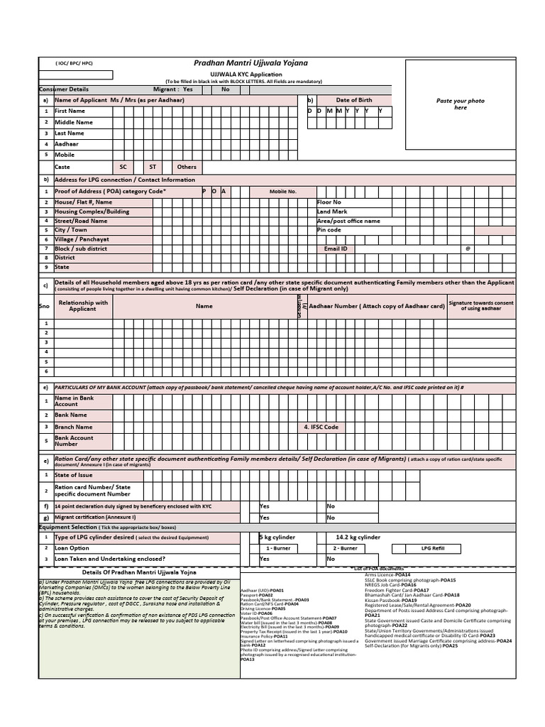 KYC form | PDF | Liquefied Petroleum Gas