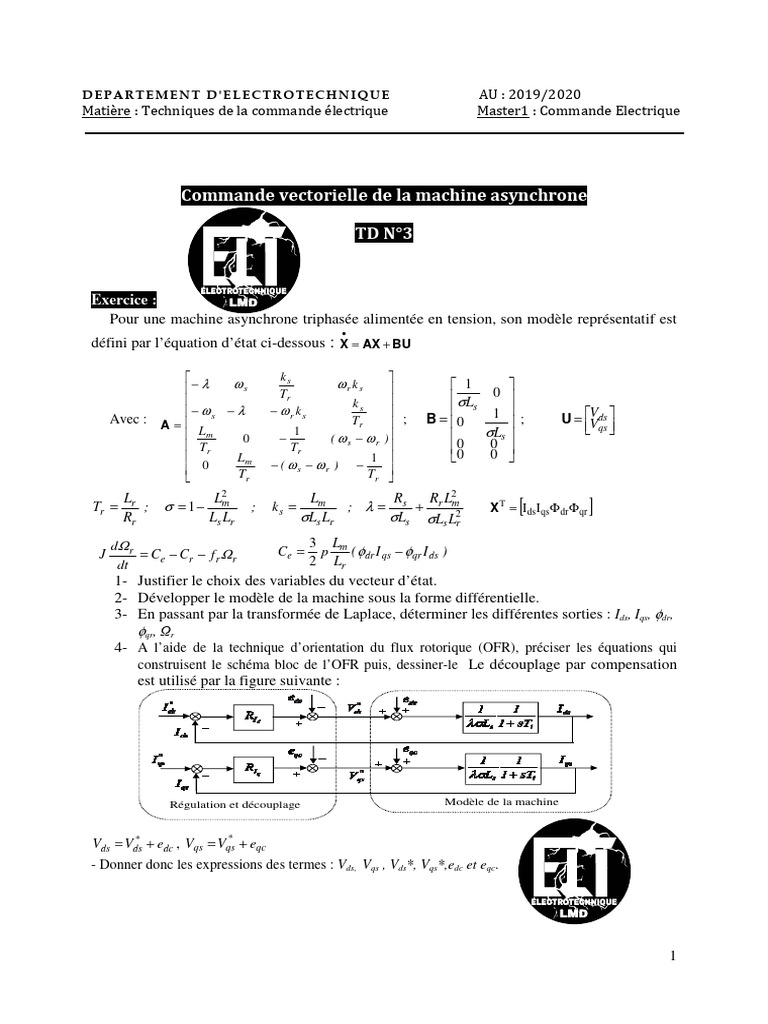 Commande Vectorielle Machine Asynchrone | PDF | Électrotechnique