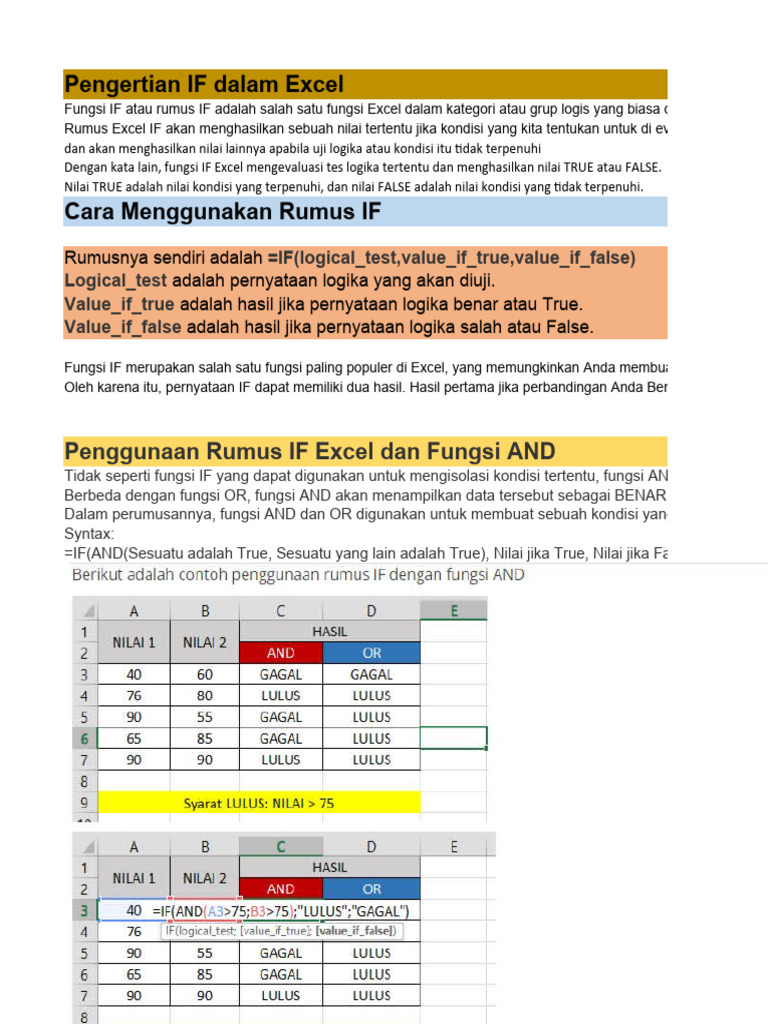 Soal Excel If | PDF