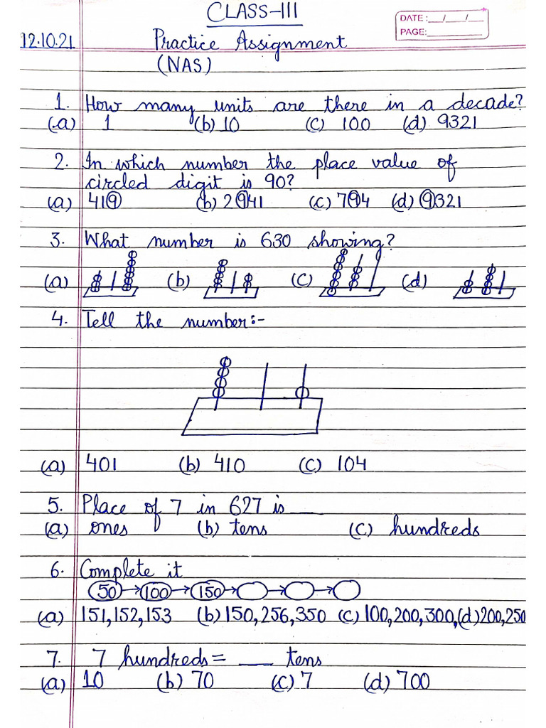 NAS Worksheet 1 | PDF