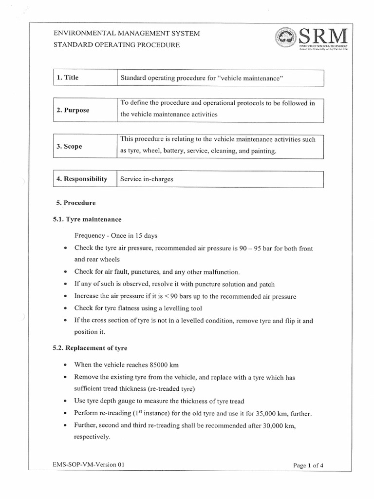 Vehicle Maintenance | PDF