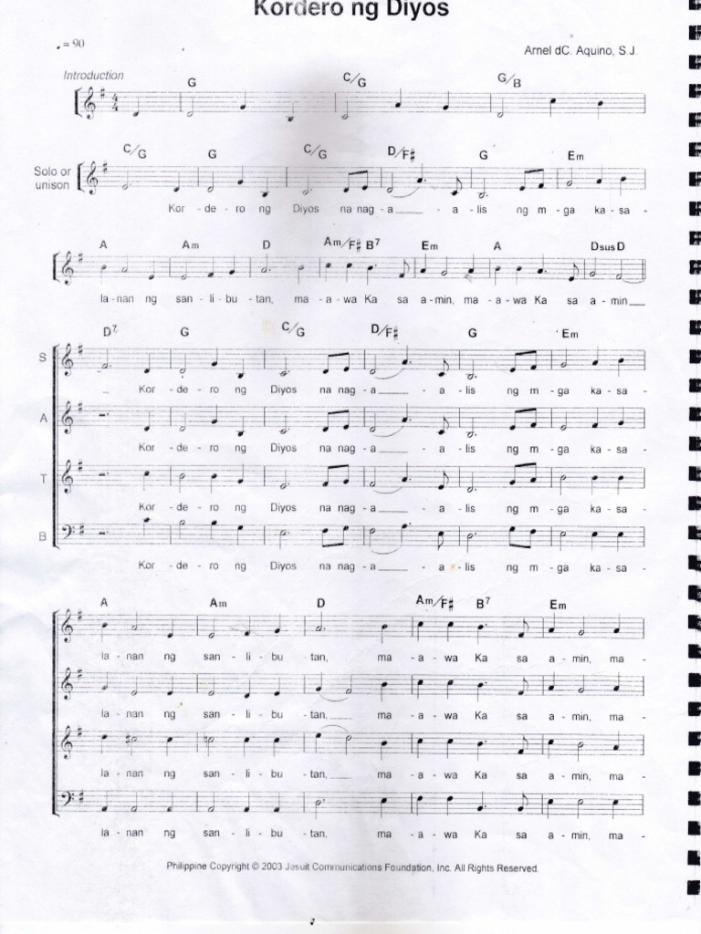 Kordero NG Diyos Aquino 1 | PDF