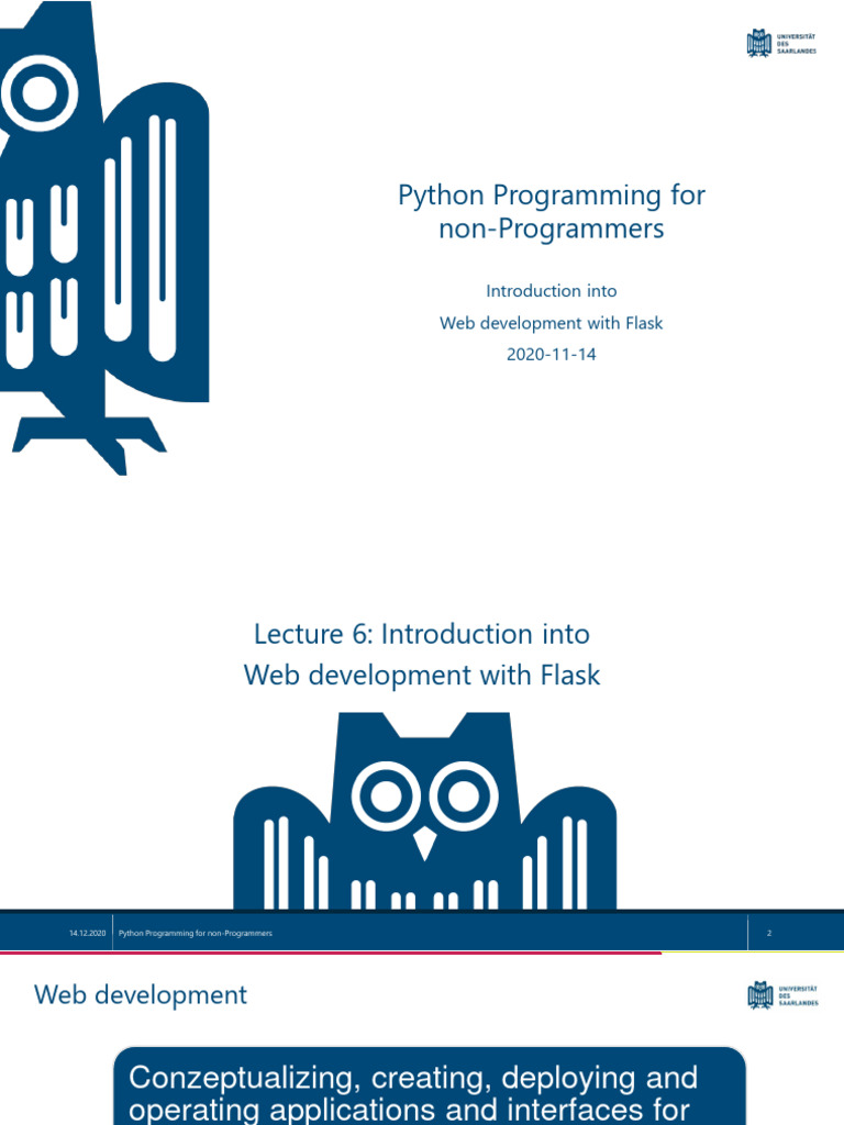 Lecture 6 | PDF | Web Application | Python (Programming Language)