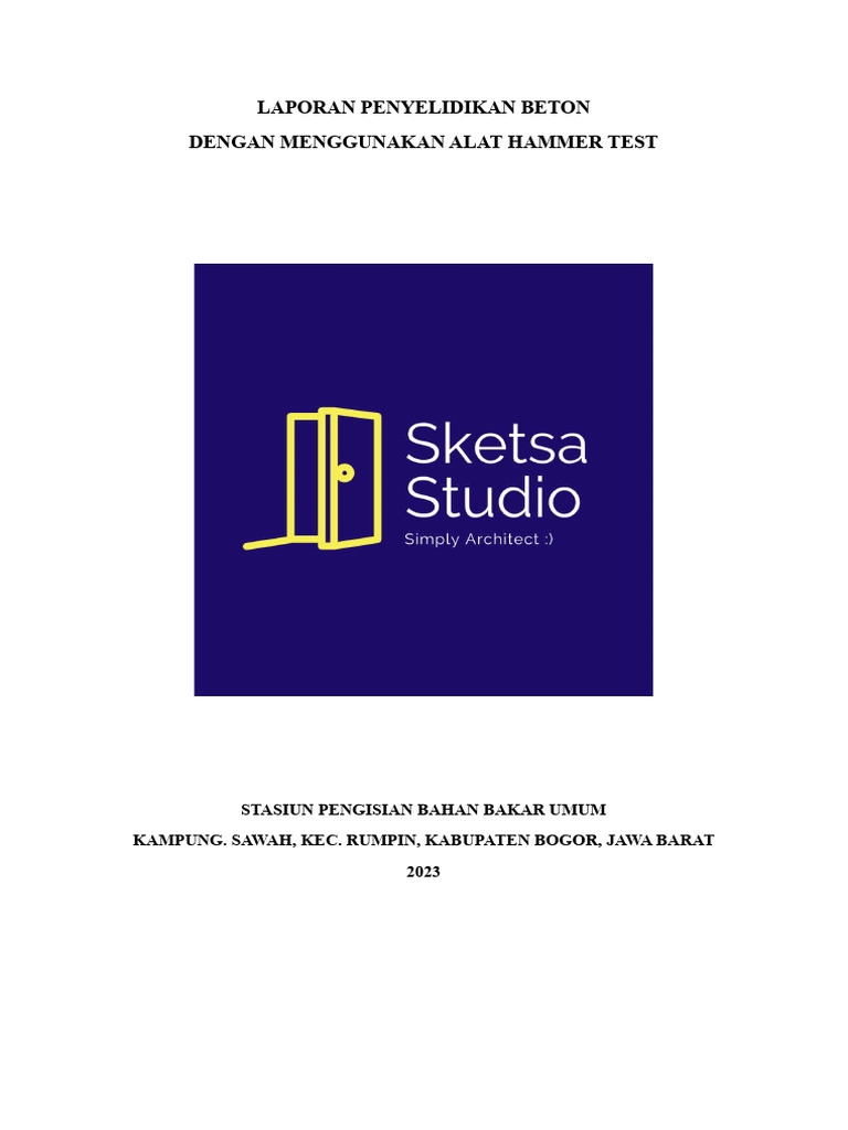 Penyelidikan Kekuatan Beton SPBU Hammer Test | PDF