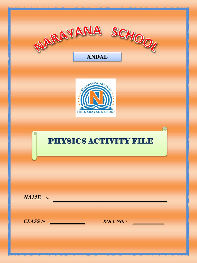 Physics Activity File Cover | PDF