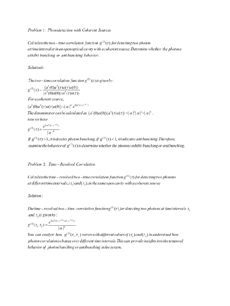 Quantum Mechanics Problems | PDF