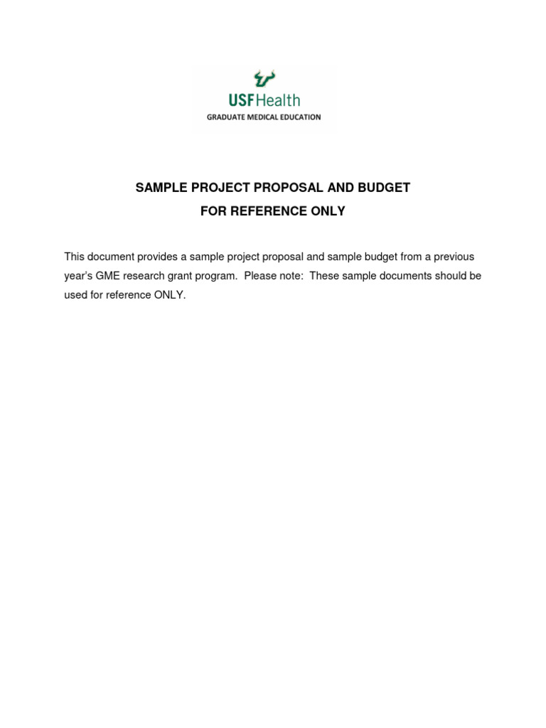 Research Grant Sample Proposal and Budget | PDF | Clinical Medicine ...