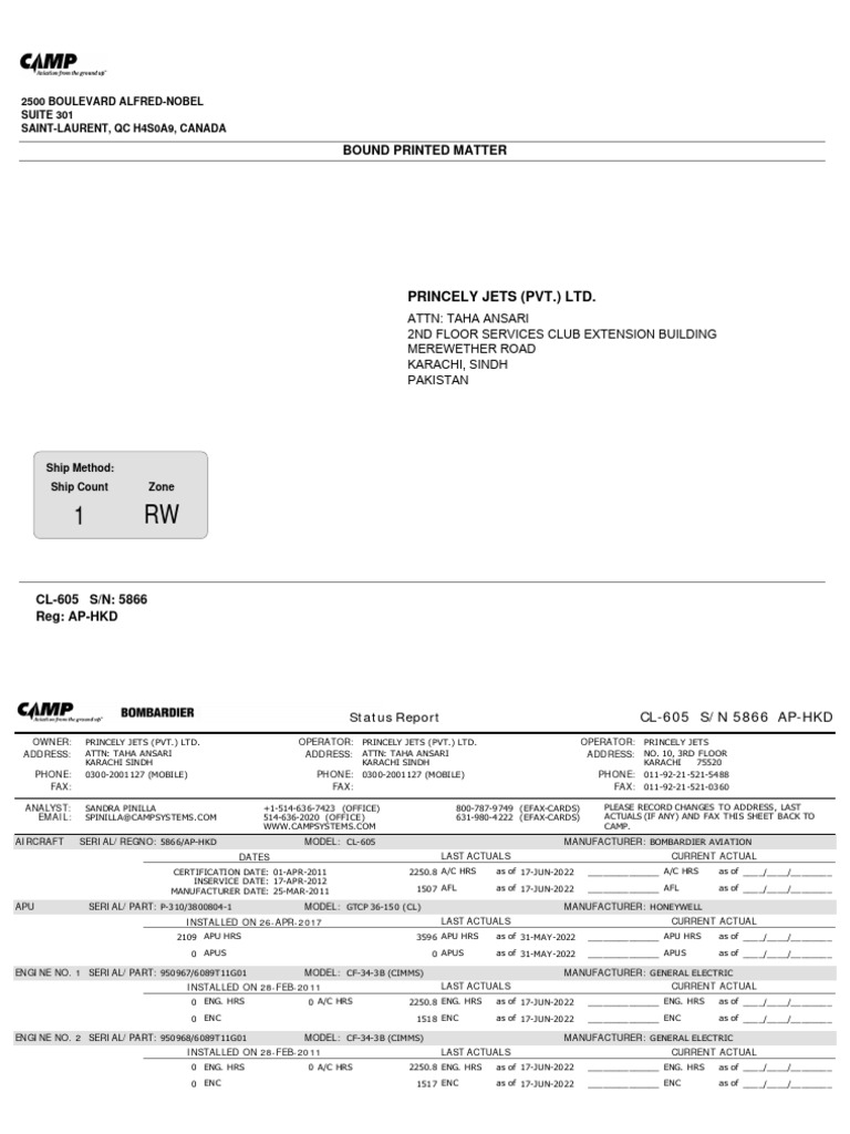 Bound Printed Matter: 2500 Boulevard Alfred-Nobel SUITE 301 Saint ...