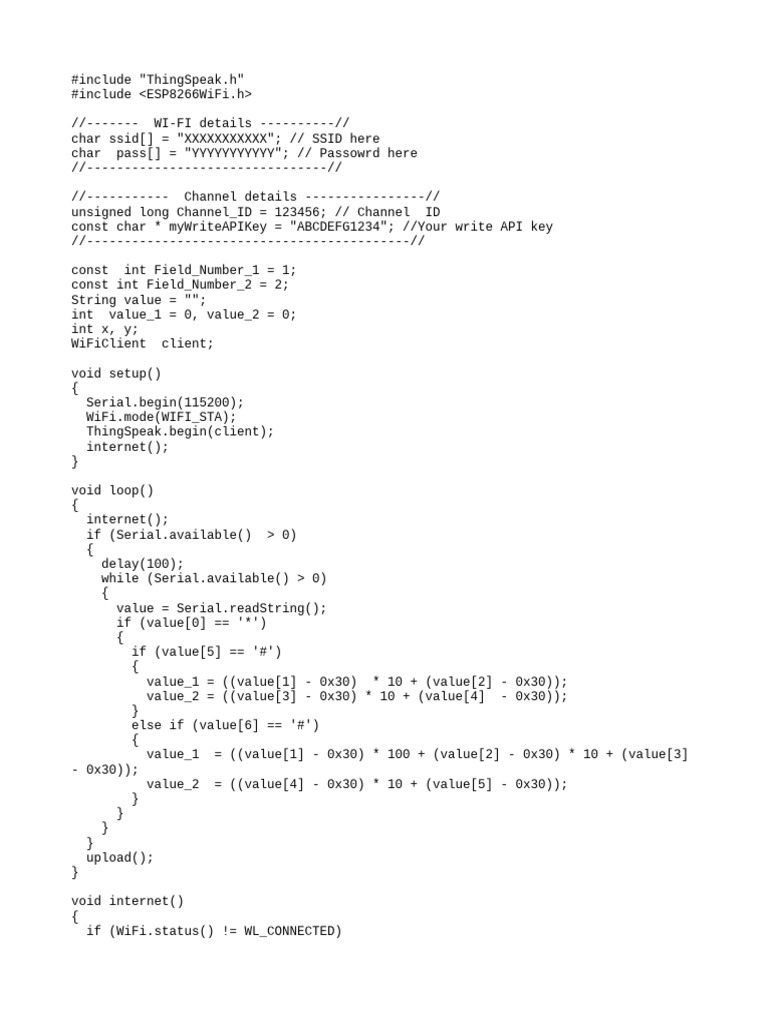 Code For Esp 8266 | PDF
