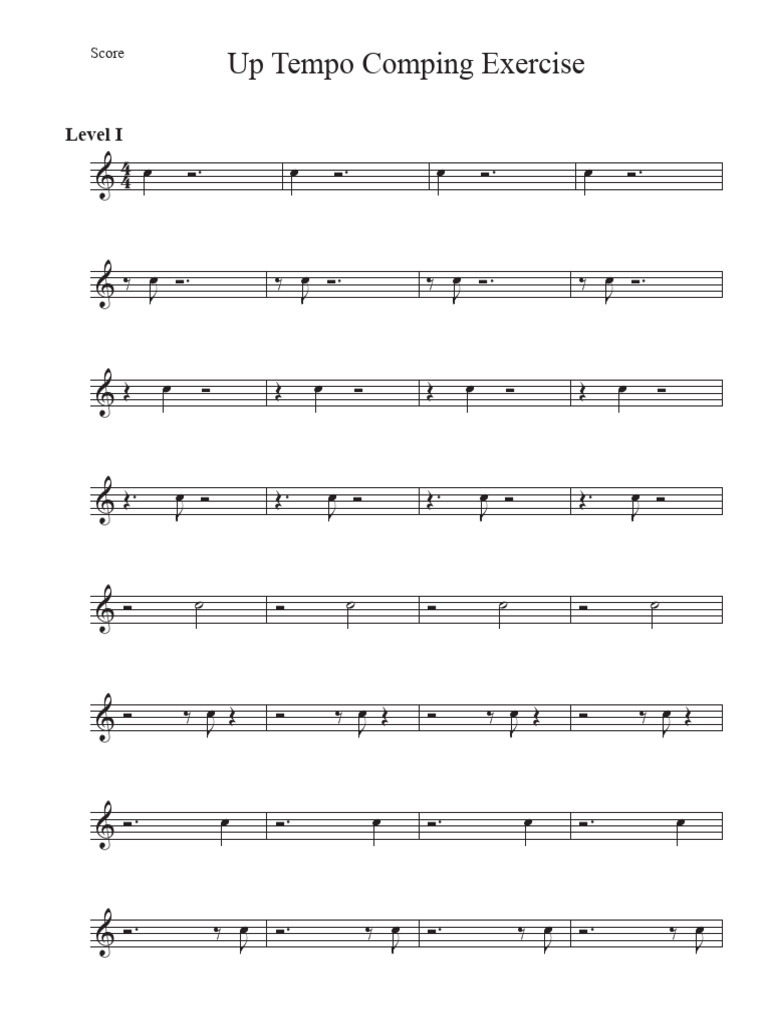 Up Tempo Comping Exercise PDF | PDF