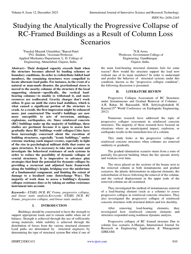 Studying The Analytically The Progressive Collapse of RC-Framed ...