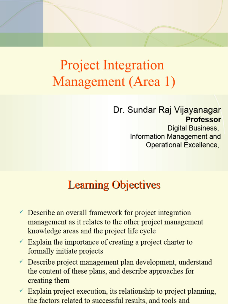 Project Integration Management | PDF | Project Management | Knowledge ...