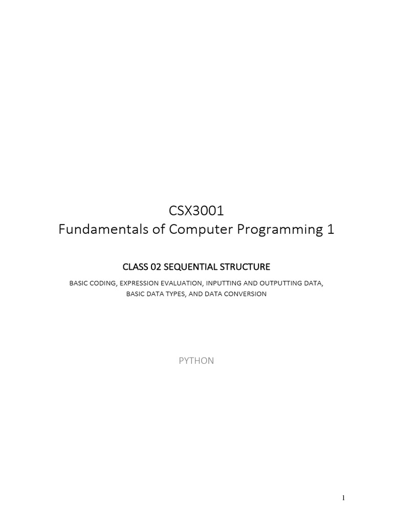 CSX3001 Class02 1 2023 | PDF | Variable (Computer Science) | Systems Engineering