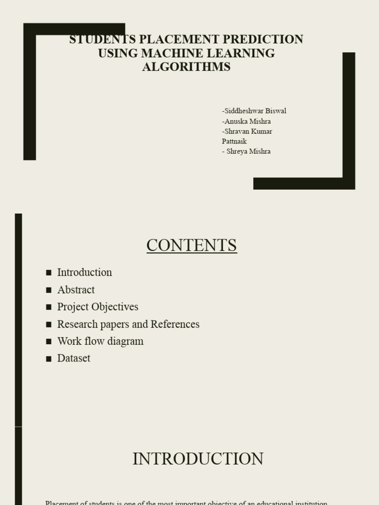 Students Placement Prediction Using Machine Learning Algorithms | Download Free PDF | Machine ...