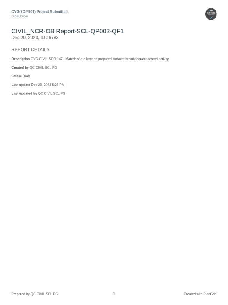 CVG-CIVIL-SOR-147 Materials' Are Kept On Prepared Surface For ...