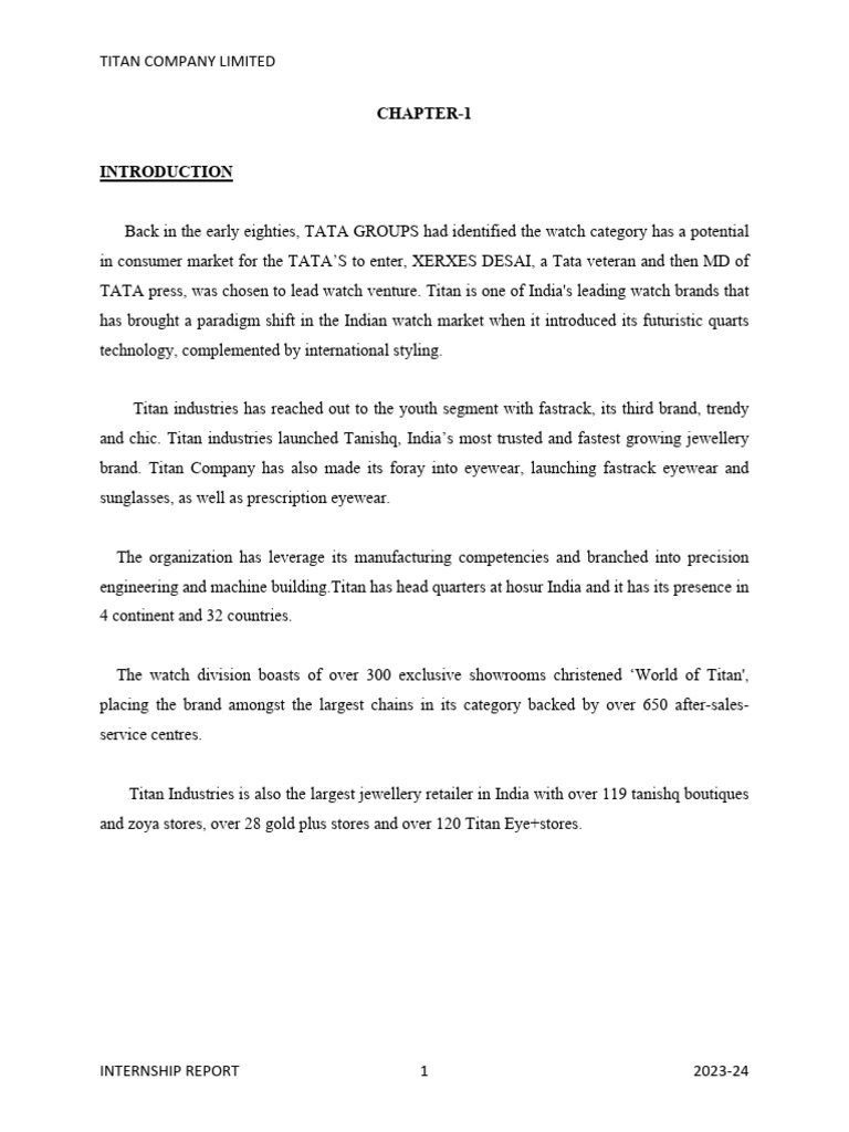 Titan Intern Report | PDF