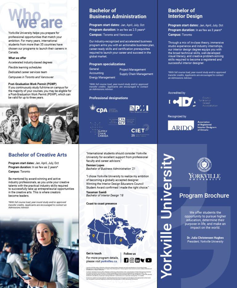 Yorkville University Program Overview | PDF | Educational Stages