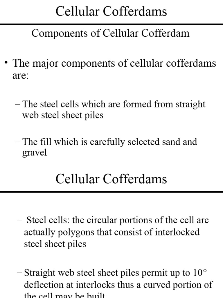 L17 Cellular Cofferdam | PDF | Soil Mechanics | Deep Foundation