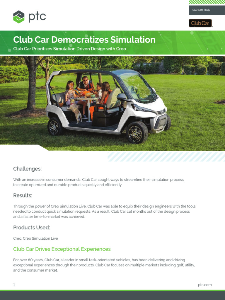 Club Car Case Study 10 13 | PDF | Simulation | Prototype