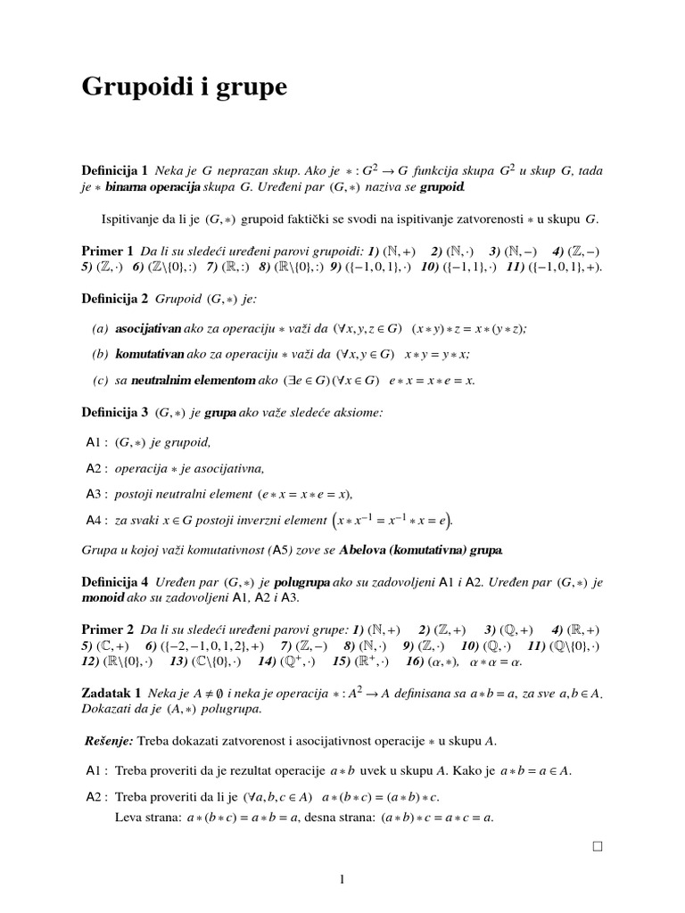 Grupoidi I Grupe | PDF