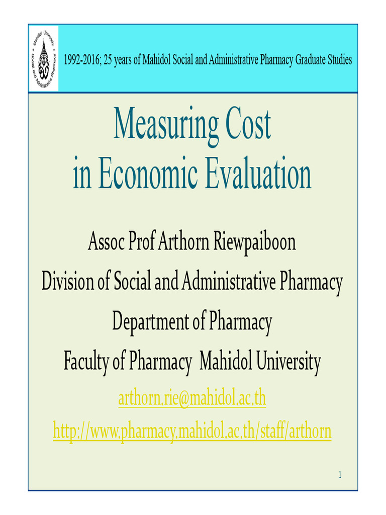 3 Cost Analysis | PDF | Health Care | Opportunity Cost