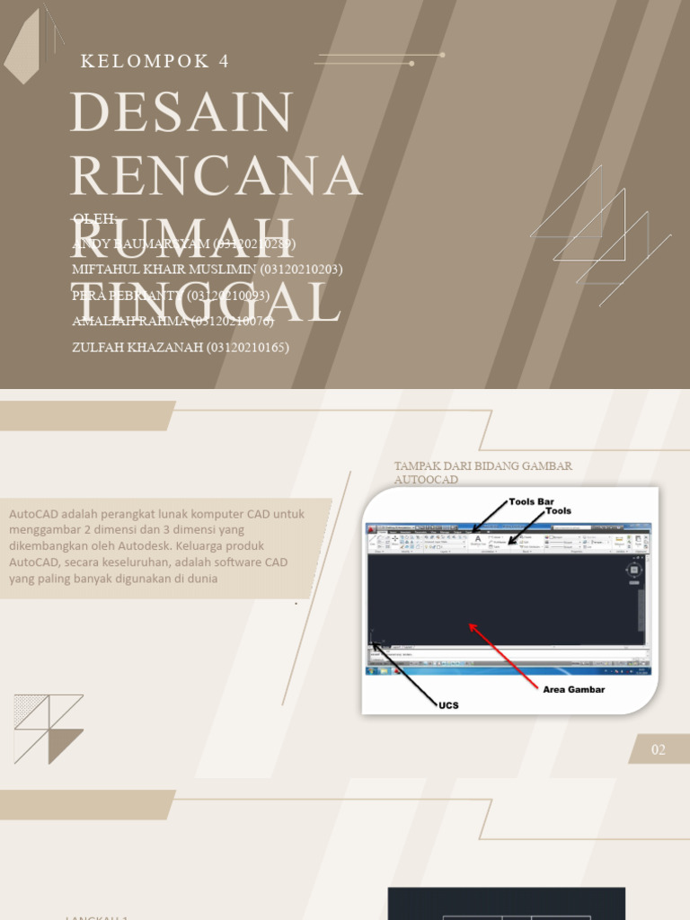 Panduan Menggambar Rumah 2D AutoCAD | PDF | Griya & Taman