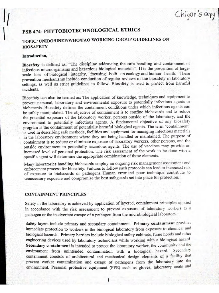 PSB 474 - Unido - Unep - Who - Fao Working Group Guidelines On ...