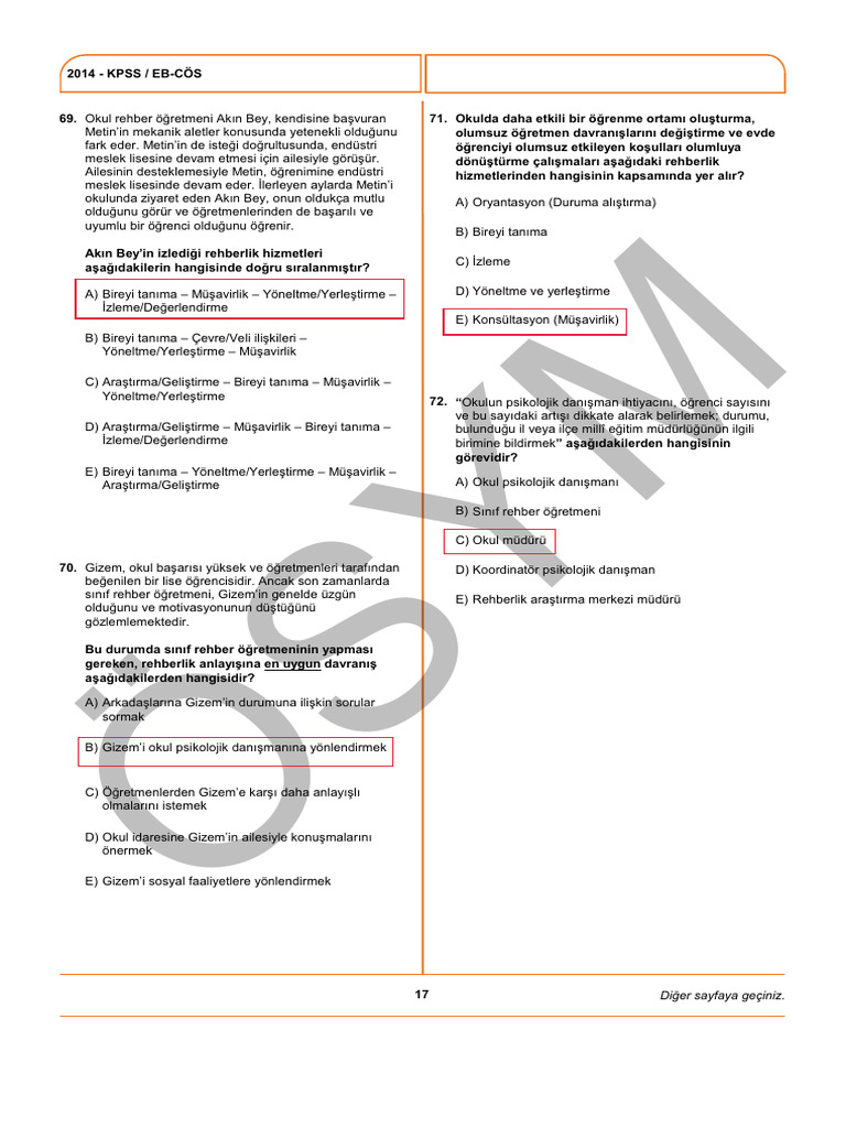 2014-2021 Rehberlik | PDF