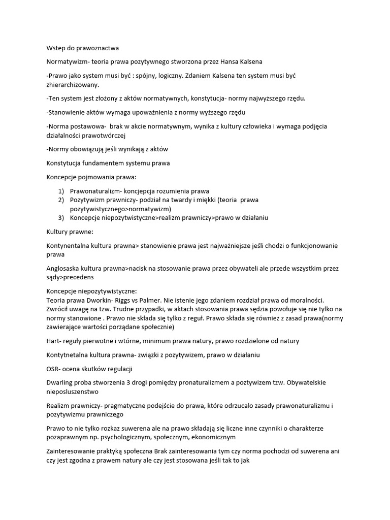 Wstep Do Prawoznactwa CW 3 | PDF