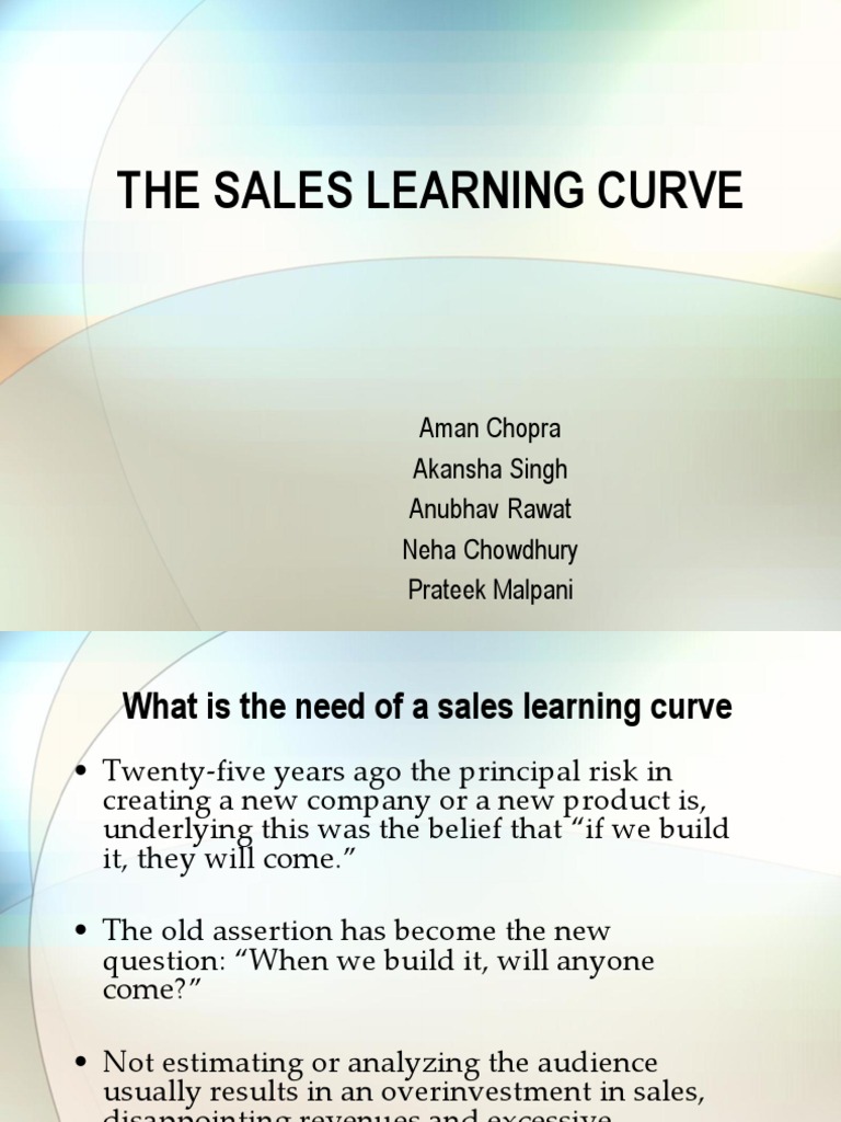 The Sales Learning Curve | PDF | Sales | Strategic Management