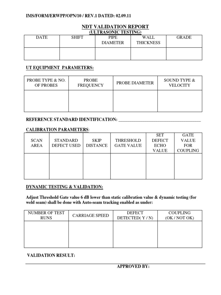 NDT Validation Report New | PDF