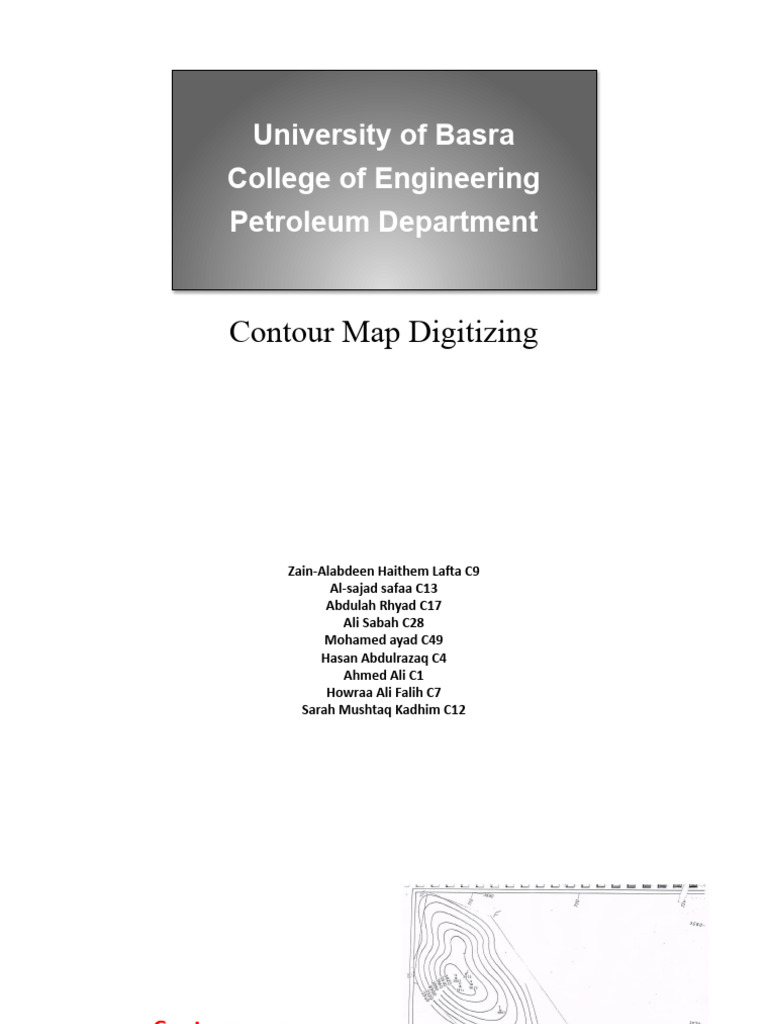 Contour Map Digitizing Group N | PDF