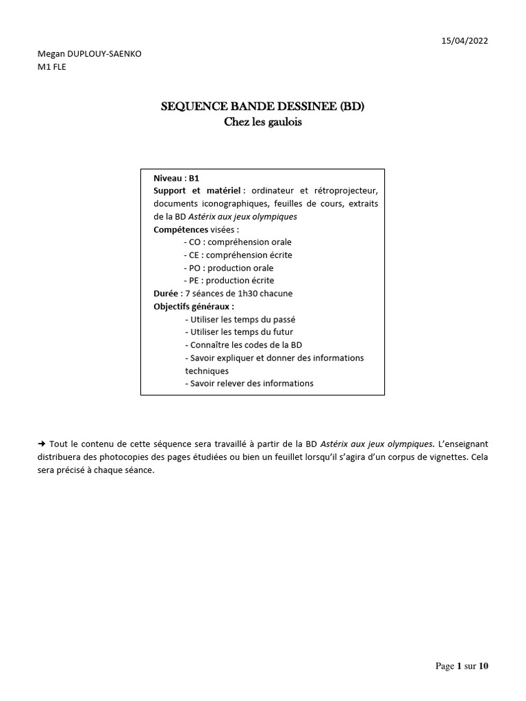 Sequence Asterix | PDF