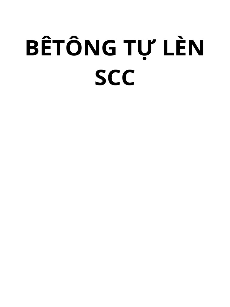 NGHIÊN CỨU BÊ TÔNG SCC | PDF