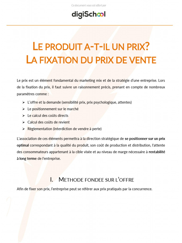Stratégies de fixation des prix efficaces | PDF | Prix | Élasticité ...