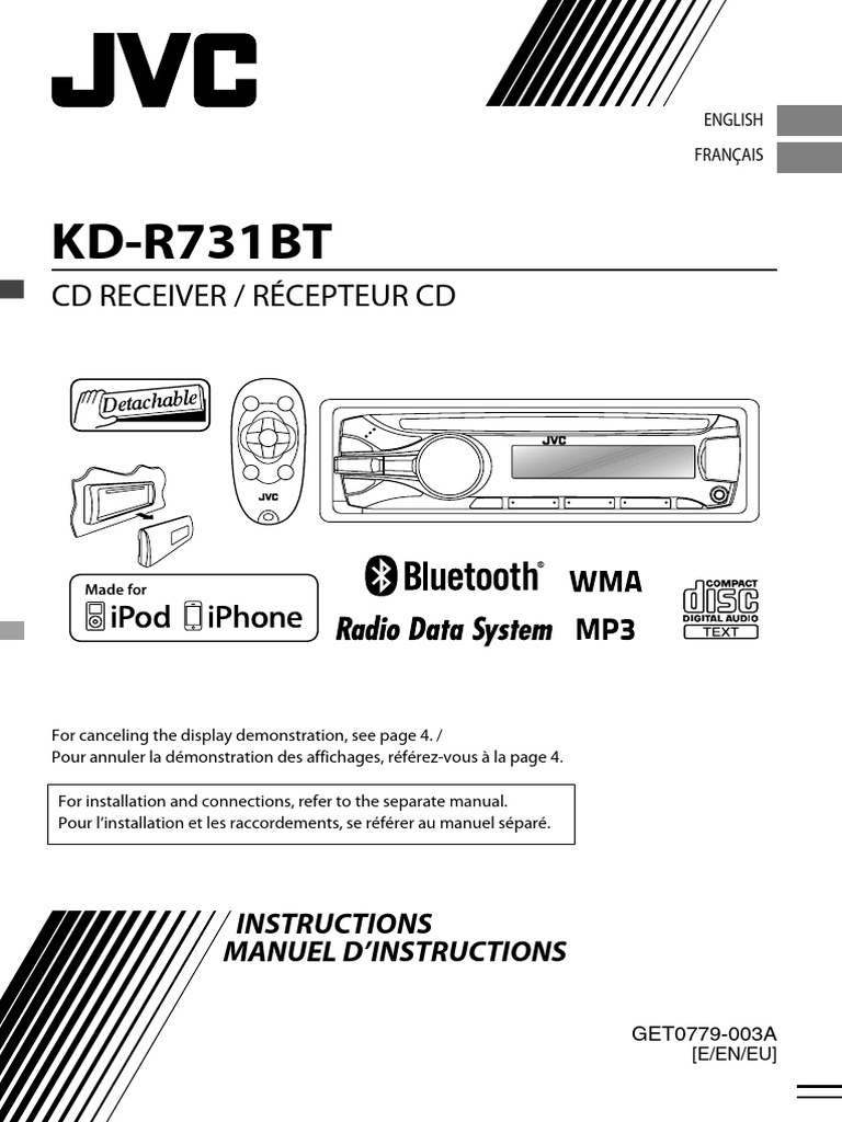 Mode D'emploi JVC KD-R731BT Wiring Diagram | PDF | Bluetooth | I Pod