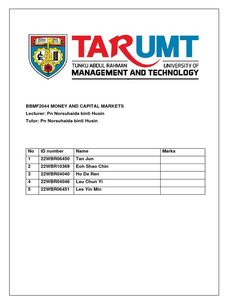 BBMF2044 Coursework Feedback Form | PDF | 1997 Asian Financial Crisis ...