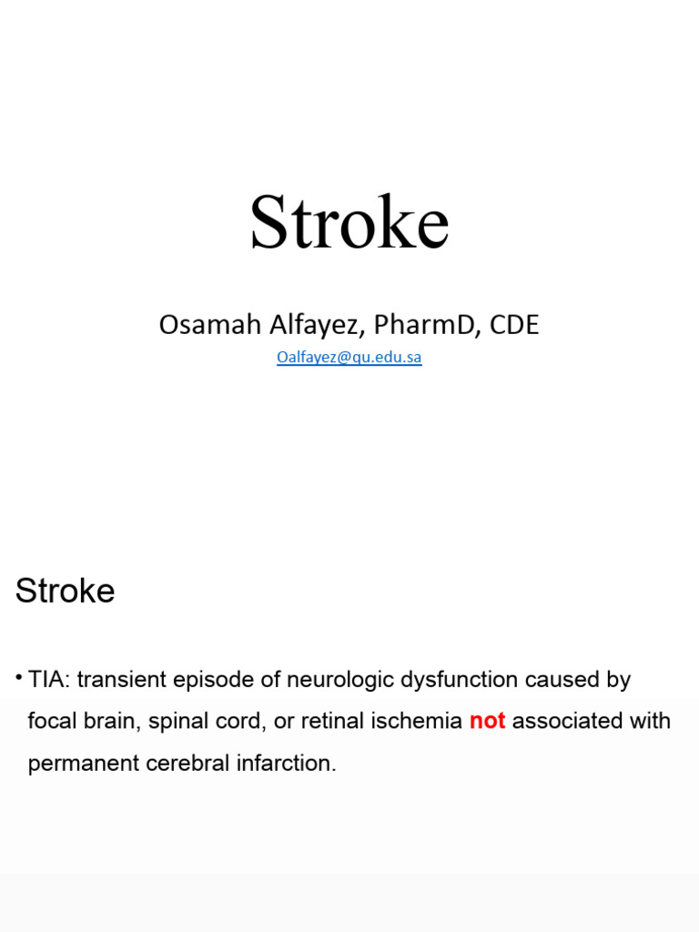 Osamah-ischemic-stroke | PDF | Stroke | Ischemia