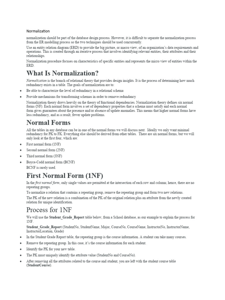 8 Normalization | PDF