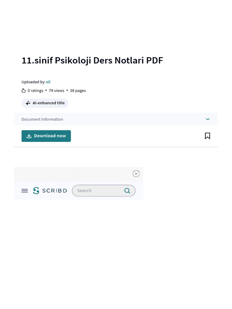 11.sinif Psikoloji Ders Notlari PDF - PDF | PDF
