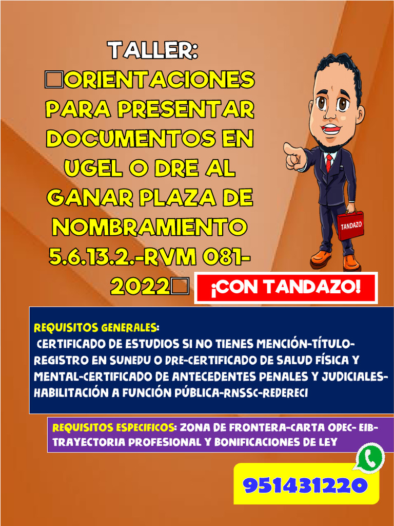 INSTRUCTIVO -TANDAZO- DOCUMENTOS A PRESENTARR | PDF